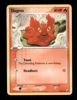 3X Pokemon Card Slugma (EX Unseen Forces) 73/115 HEAVILY PLAYED Non ...