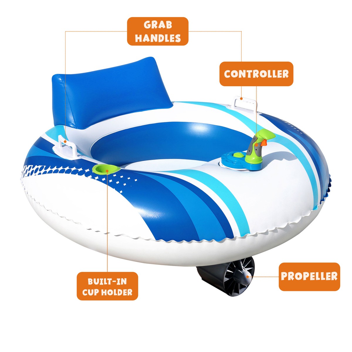 Dual Motor Inflatable Float For Adults KPCB Tech Motorized Pool Float ...