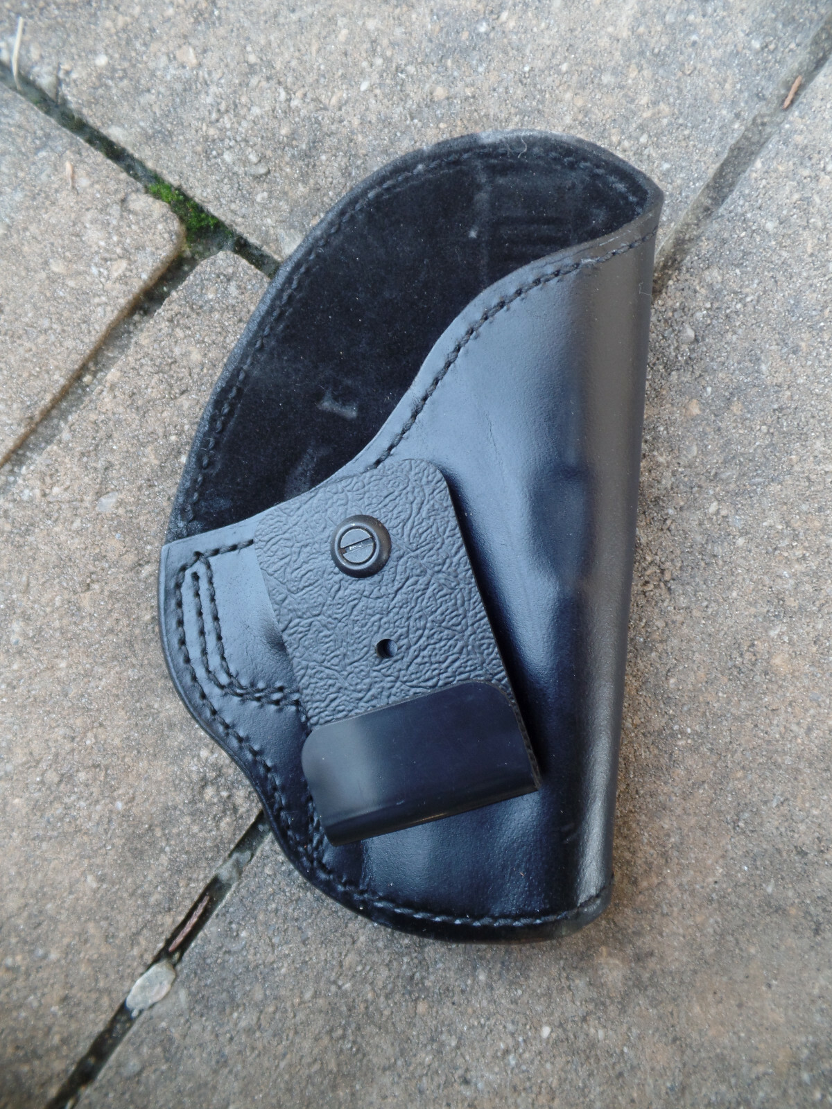 ROSS LEATHER Black Leather Inside the Pants J Hook Holster for Glock 19 ...