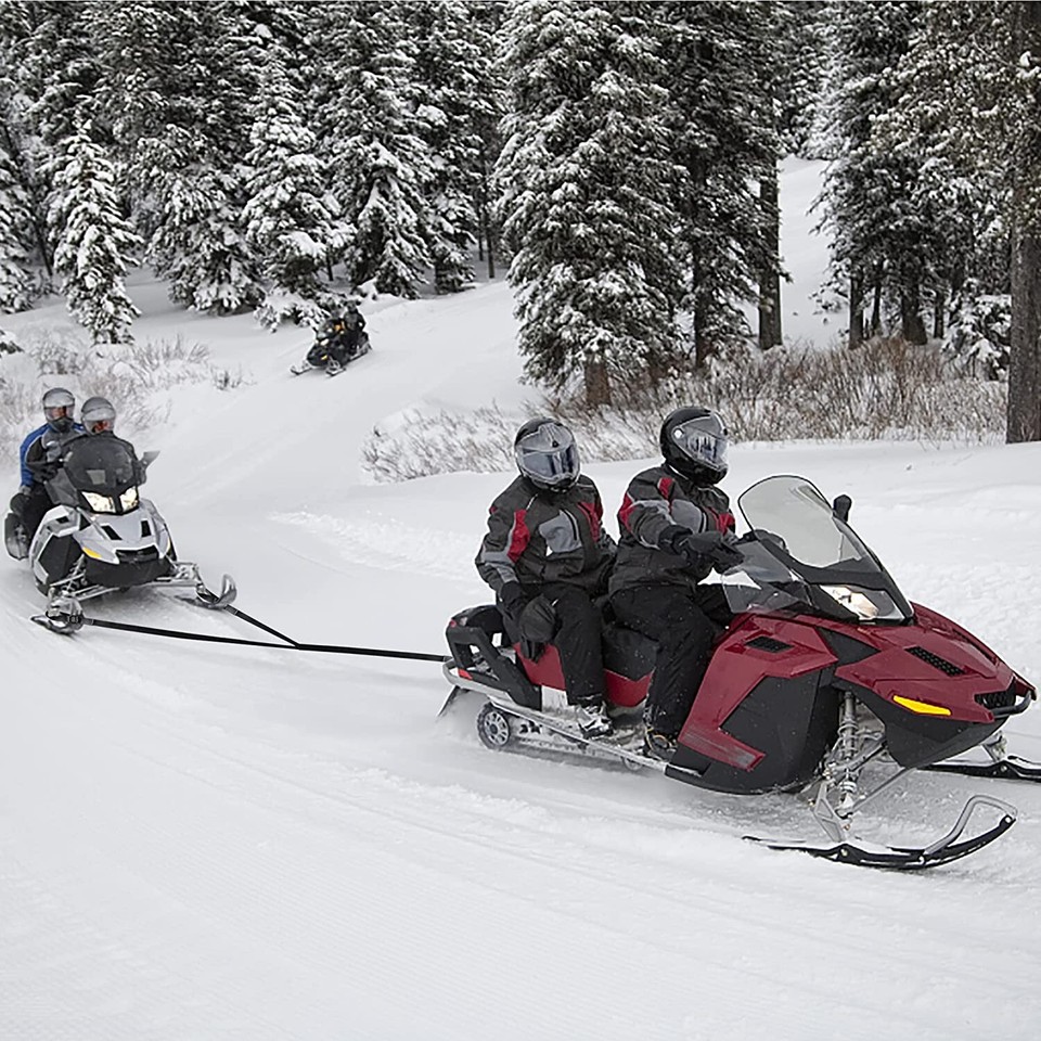 Heavy Snowmobile Tow Strap with Two Hook Reinforced Emergency Off Tow ...