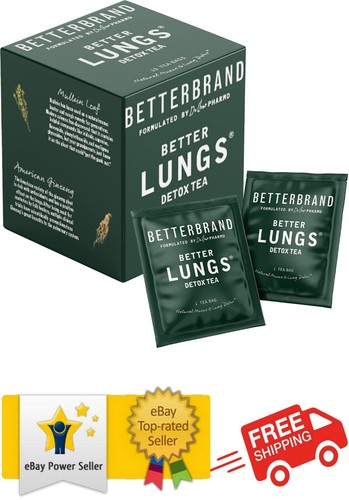Betterbrand Better Lungs Detox Tea - Herbal Tea Bags - Mullein Leaf Ginseng E... | eBay