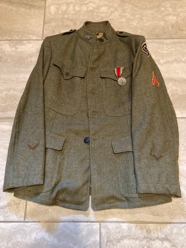 WWI WW1 US 27th Division Uniform Tunic - Artillery - Wounded | eBay