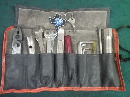 BMW Motorcycle Airhead tool kit /pouch/ all German tools key blank ...