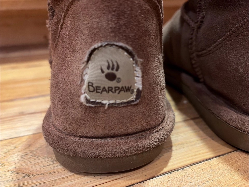 Bearpaw Emma Women's Size 9 Short Brown Suede Sheepskin Winter Cozy ...