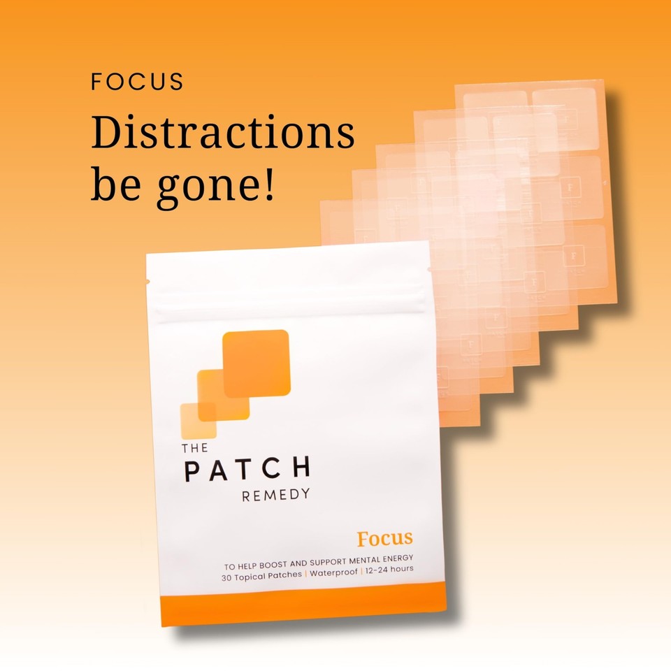 The Patch Remedy Focus Patches Ginkgo Bacopa Magnesium Green Tea 30ct ...