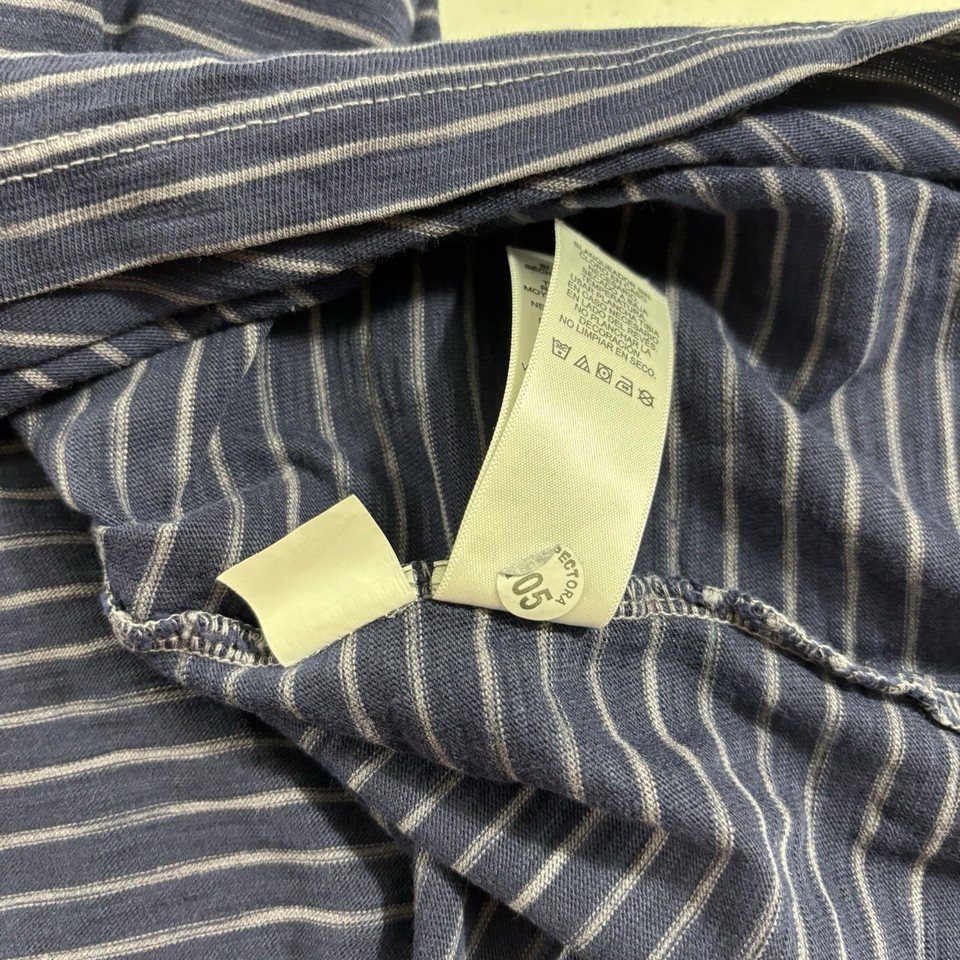 Vineyard Vines Shirt Mens XL Blue White Striped Island Crew Long Sleeve ...