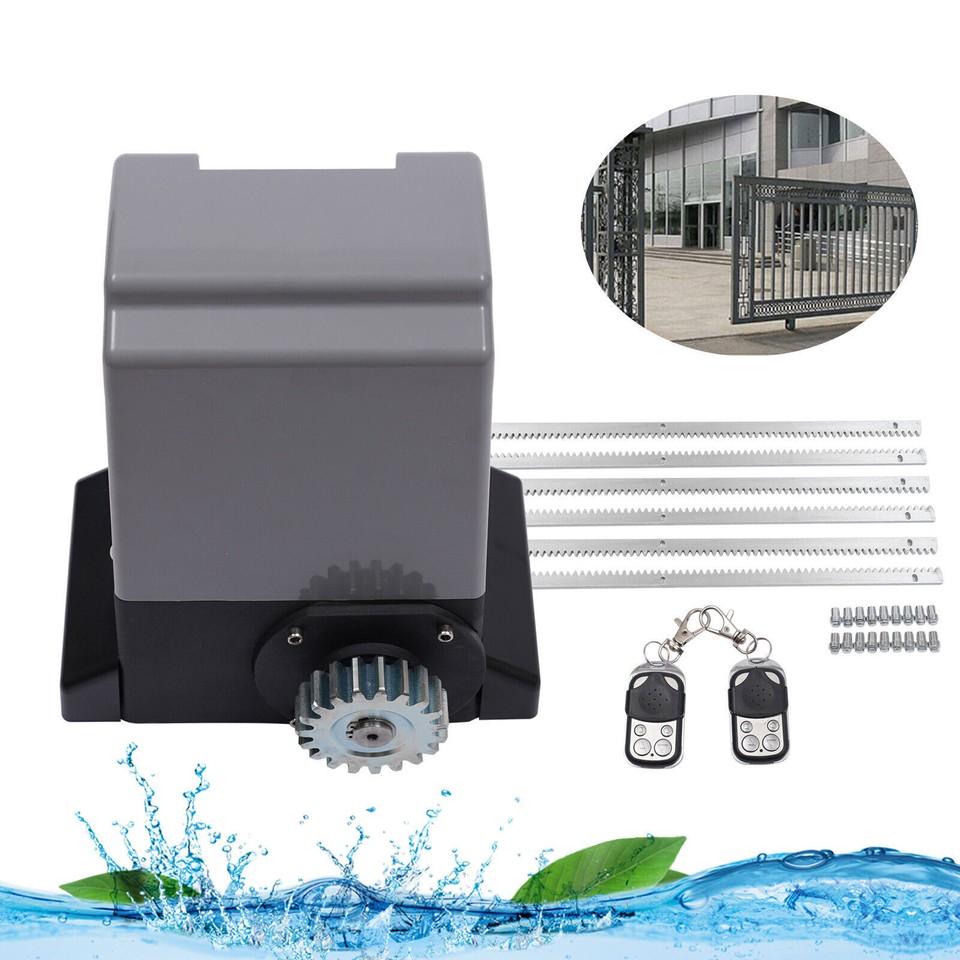 2600/2700lbs Automatic Sliding Gate Opener Motor w/ 2 Remotes Control ...