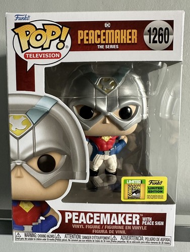 SDCC Funko Pop 1260 PEACEMAKER Peace Sign NEW | eBay UK