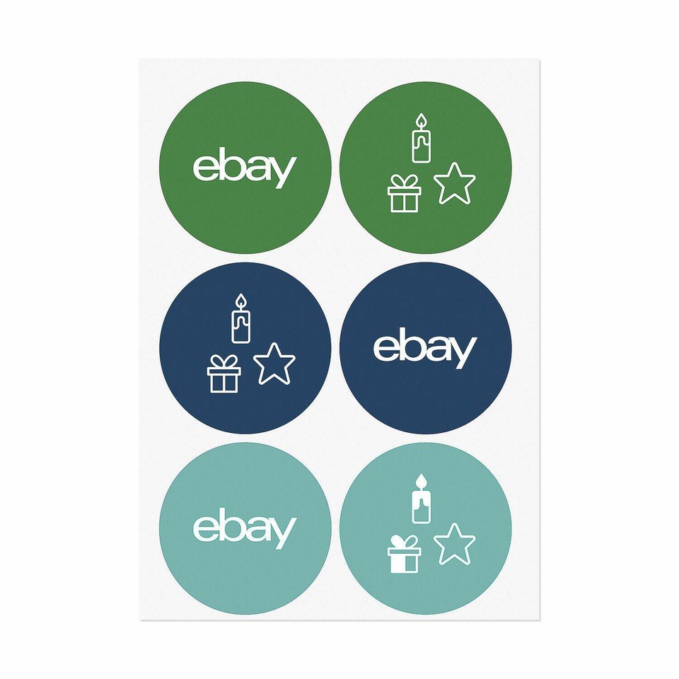 EBay-Branded Tissue Paper 20” x 30” Blue Red Green Holiday Sealing Dots ...