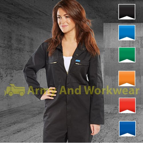 Ladies Zip Front Heavy Weight Super Boilersuit Coverall Overalls ...