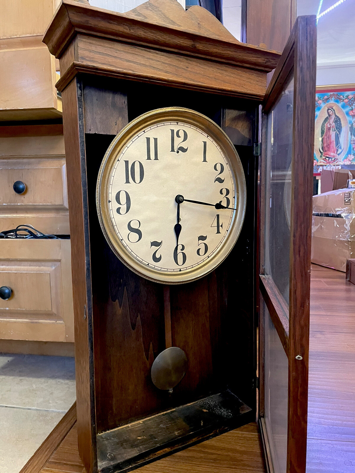 Antique Imperial Clock Co. Electric Regulator Wall Clock | eBay