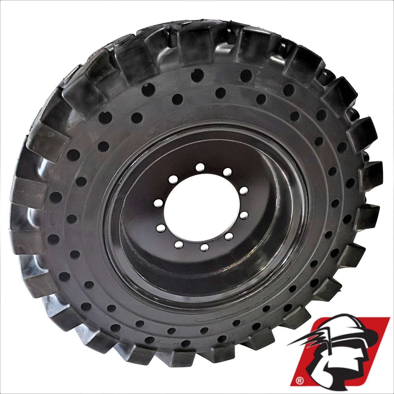 13x24 Solid Telehandler Tire Set of Four with Rim Genie JCB McLaren ...