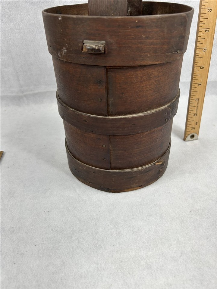 antique pantry box tall 8.5 x 6.5 slide top wooden unusual original ...