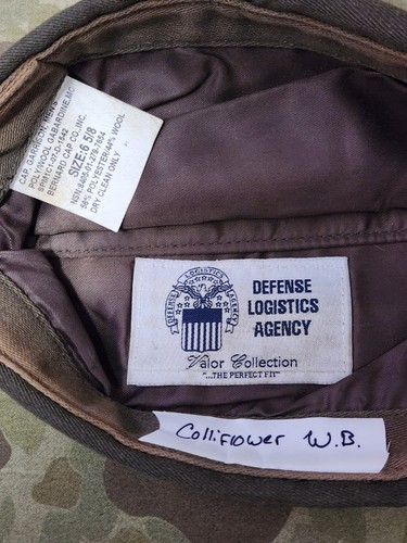 USMC Marine Garrison Cap Mens Green Poly/Wool Size 6 5/8 Cover NAMED ...