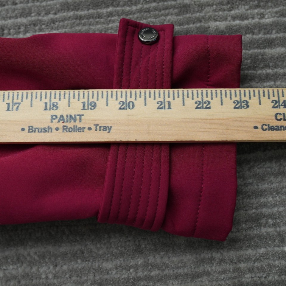Calvin Klein Coat Women Red Detachable Hood Winter Jacket Full Zip ...