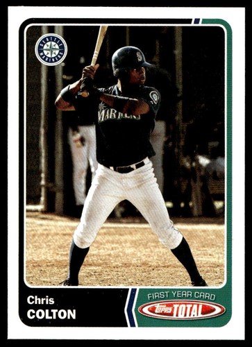 2003 Topps Total 911 Chris Colton Seattle Mariners FY, RC Baseball Card ...