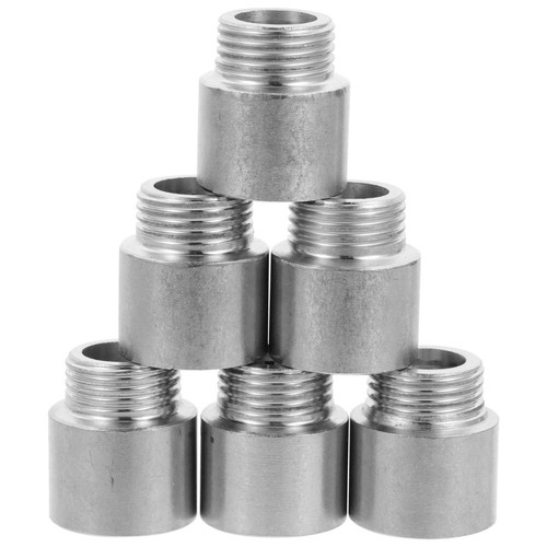 6 Pcs Stainless Steel Joint Water Pipe Fittings Threaded Connector ...