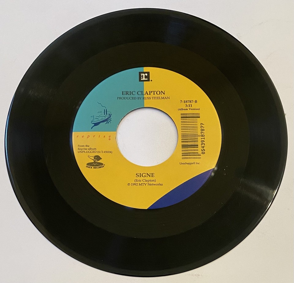 Eric Clapton " Layla / Signe " From MTV Unplugged - 45 vinyl record 7 ...