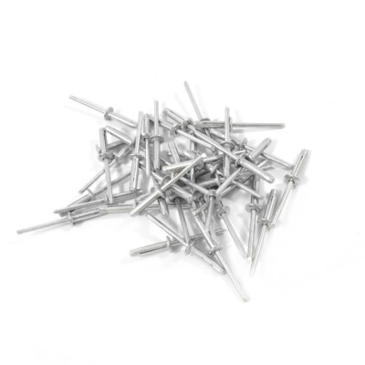 Box of 250 Exploding Mill (Silver) Finish 3/16" Dia. Small Head ...