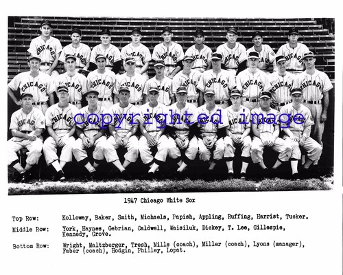 1947 Chicago White Sox Team Photo Comiskey Park Luke Appling Ted Lyons ...