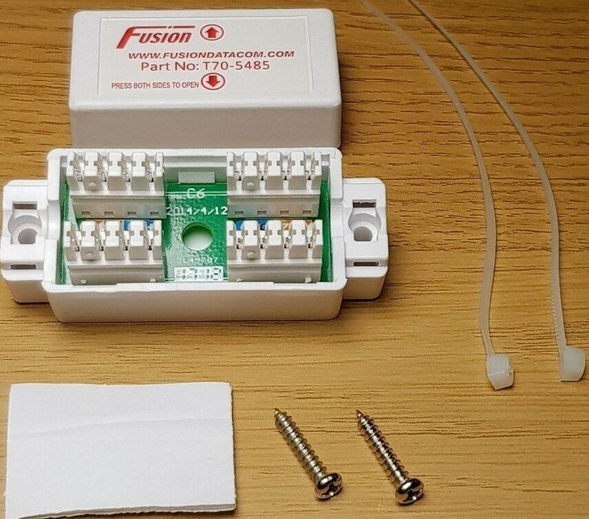 CAT6 IDC 4 Pair/8 Way Junction Box 8P8C - Inline Cable Coupler ...