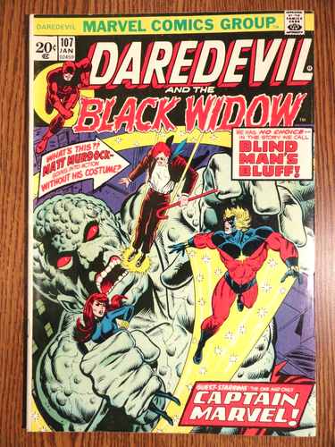 Daredevil #107 Starlin Capitaine Marvel Housse Clé Noir Veuve Thanos ...