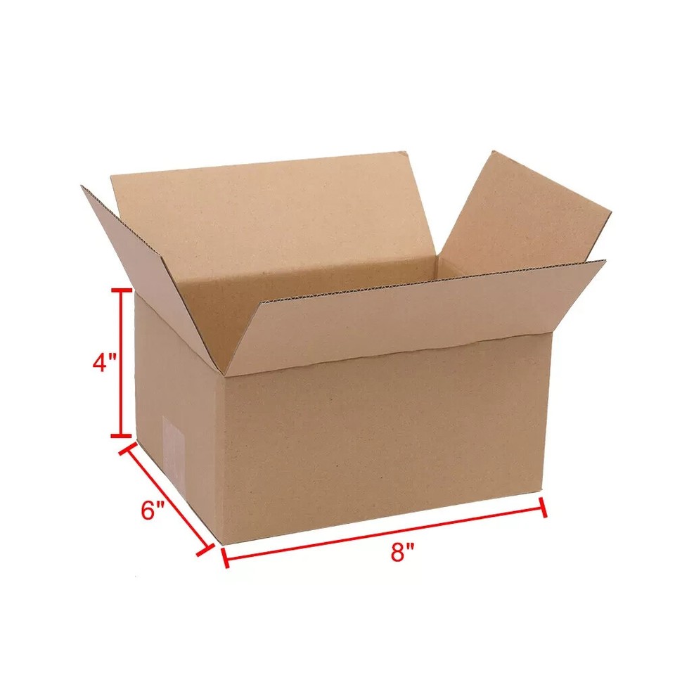 100X 8x6x4" Cardboard Paper Boxes Mailing Packing Shipping Box ...