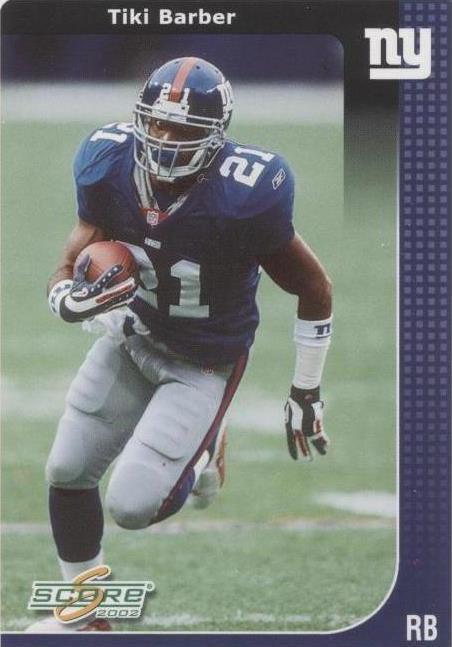 2002 Score - Tiki Barber #146 for sale online | eBay