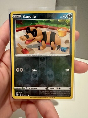 3x Reverse Holo Sandile 111/195 Silver Tempest Common Pokemon TCG NM ...