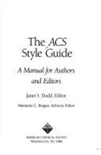 The Acs Stil Guide : Ein Handbuch für Autoren Und Editore Hardcover ...