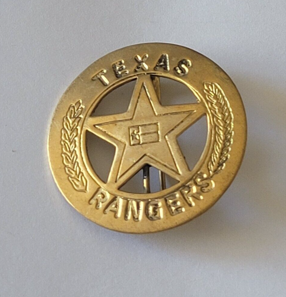 Replica Polish Solid Brass Texas Rangers Badge Company B Old West ...
