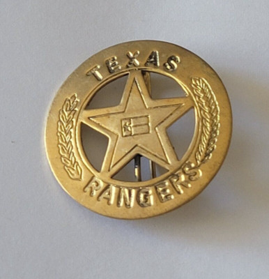 Replica Polish Solid Brass Texas Rangers Badge Company B Old West ...