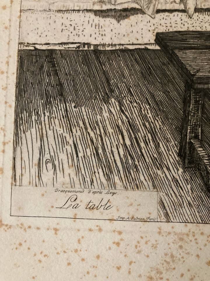 Engraving Alfred Salmon - Felix Bracquemond - La Table Early 20th Still ...