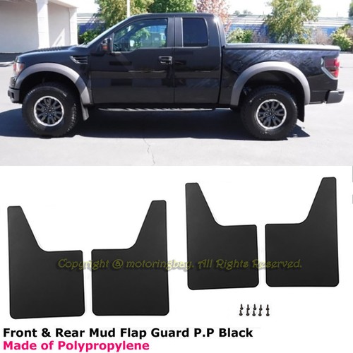For 10-14 Ford F150 Raptor SVT Mud Flaps Splash Guards Front + Rear Set ...