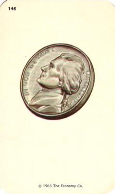 1968 Kindergarten Flash Card Nickle #146 Economy Co. Smash Book ...