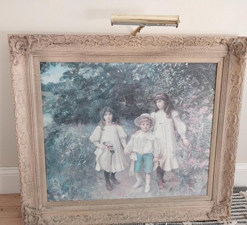 George Harcourt offset lithograph 'Muriel, Cynthia and George" framed ...