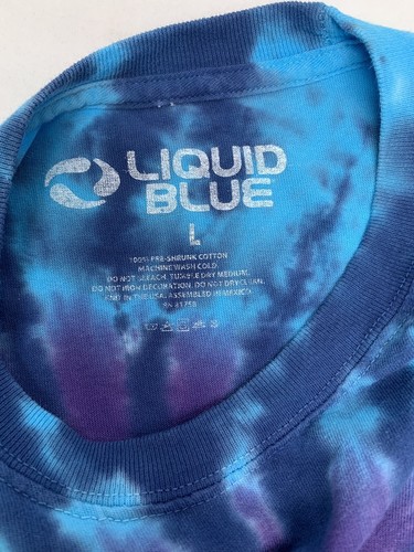 Vintage Liquid Blue Spiral Large Tie Dye Tee Shirt | eBay