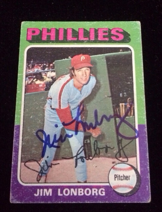 JIM LONBORG 1975 TOPPS Autographed Signed AUTO Baseball Card 94 ...