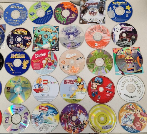 Lot Of 57 Vintage 1990's 2000's Children's CD ROM Disc Video Games Throwback | eBay