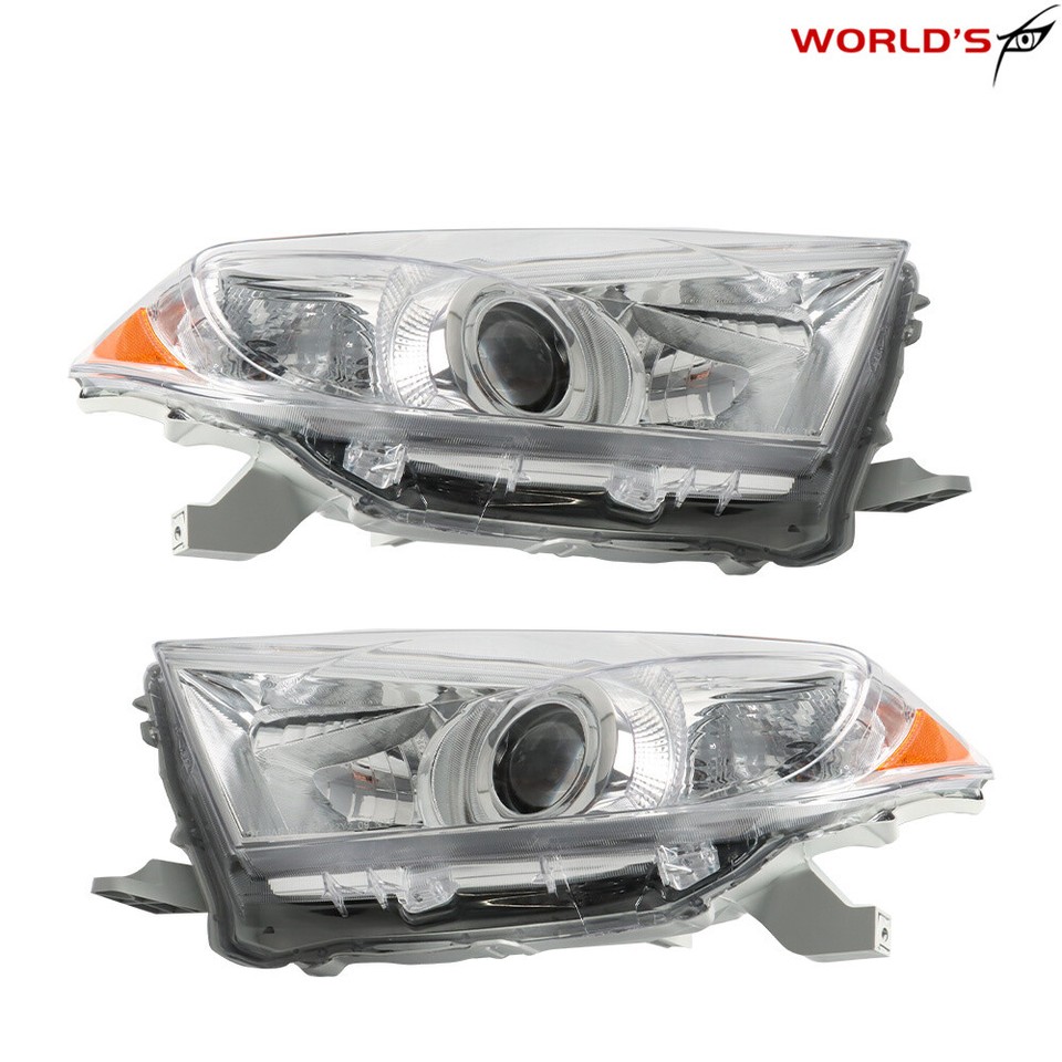 For SET Toyota Highlander 2011-2013 Headlights Headlamps Headlight ...