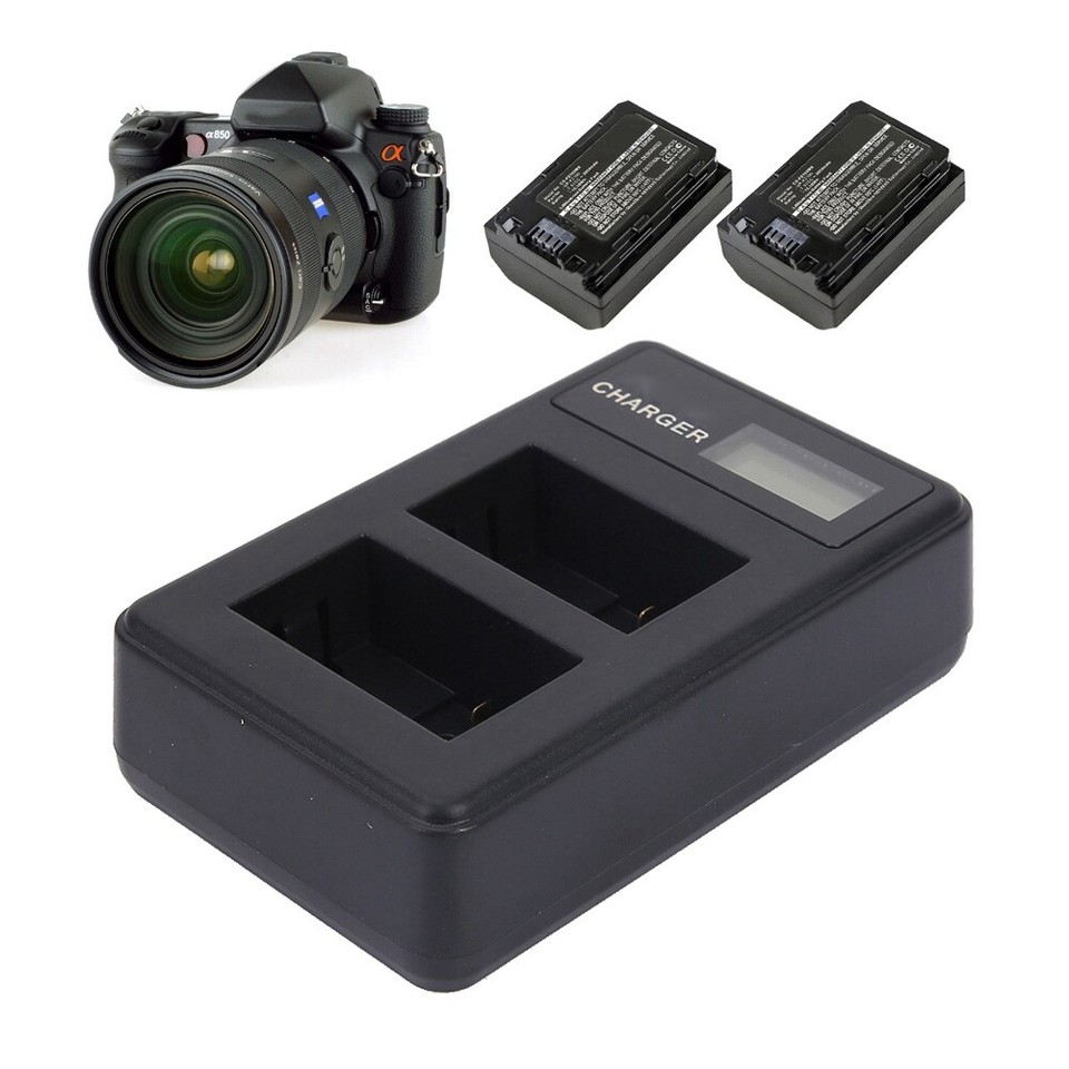 Dual Slot USB Charging Camera Charger For A6300 A6500 A6000 A7r Black ...