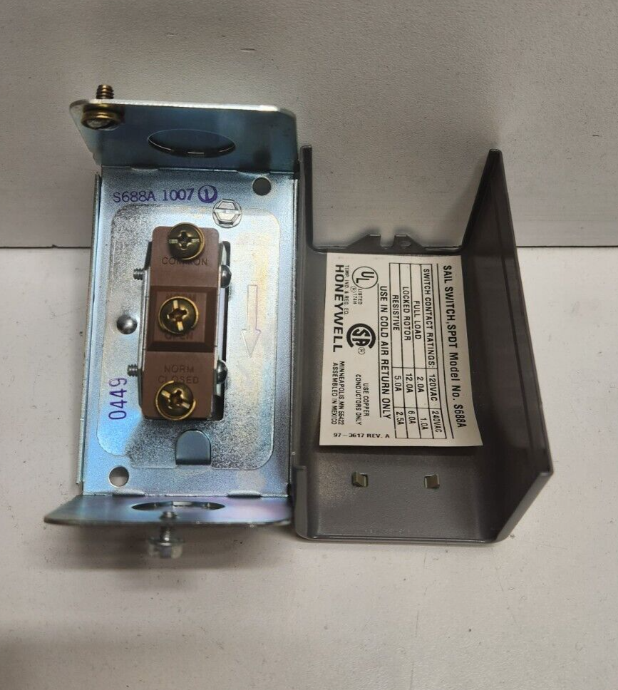 Honeywell S688A1007 240 V Air Flow Switch for sale online | eBay