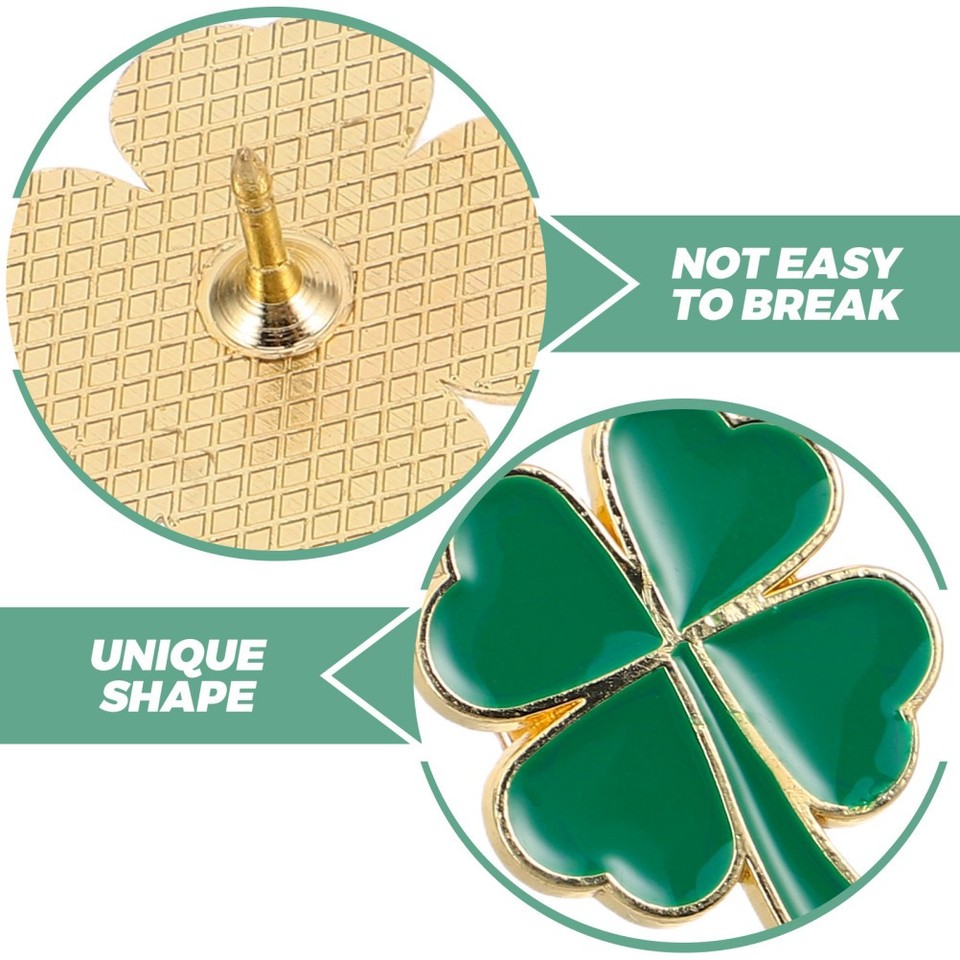 2 Pcs Shamrock Brooches for Women Holiday Irish Festival Jewelry | eBay ...