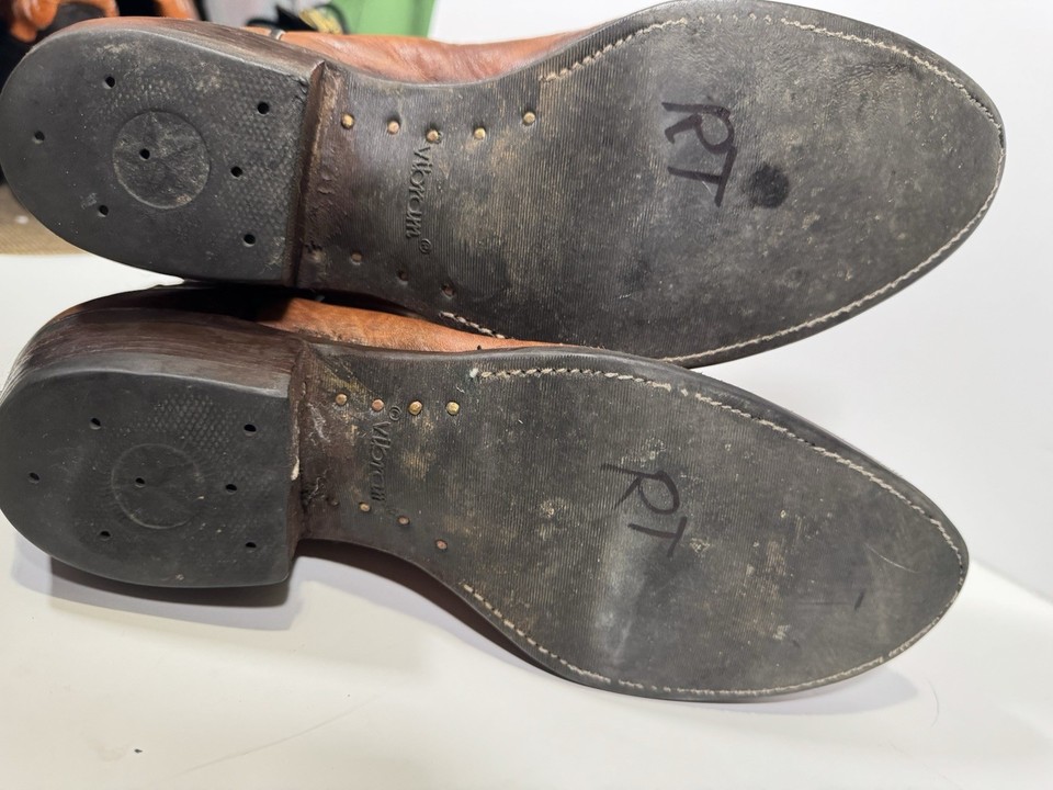 Tony Lama Cowboy Boots 10D Style 6532 Two-Tone Leather Western USA Made ...