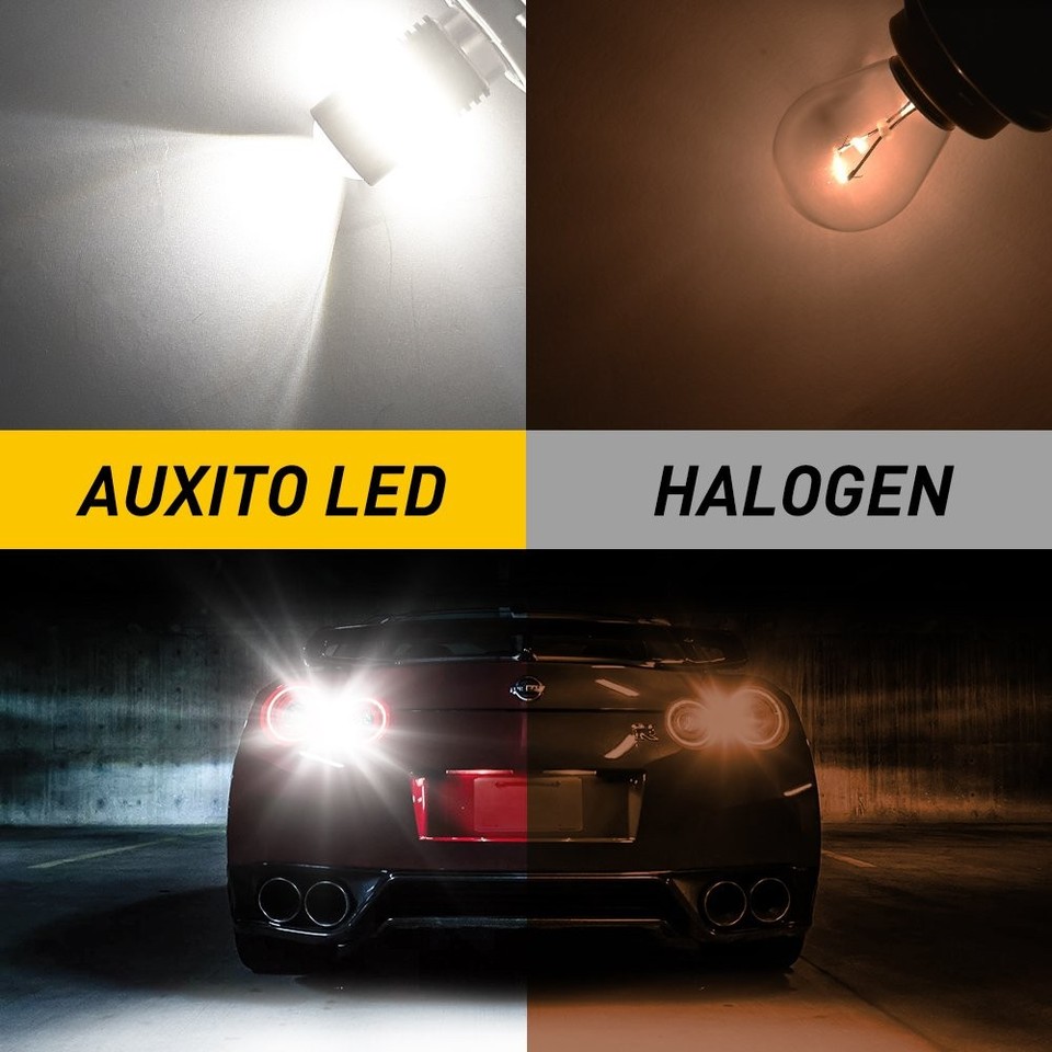 2PCS AUXITO 1156 7506 LED Reverse Light Backup Bulbs Canbus White ...