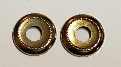 SET OF 2 BRASS PLATED BEADED CHECK RINGS 1 1/8" LAMP PART NEW 22534JB ...
