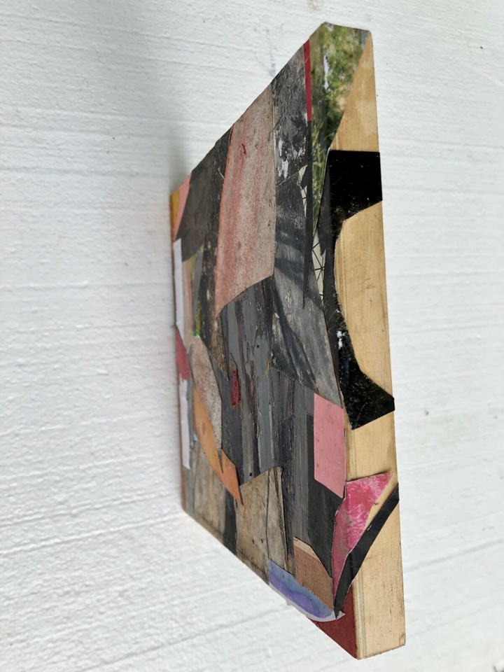 BE SPECKLED Small Abstract Collage Painting - Steven Tannenbaum ...