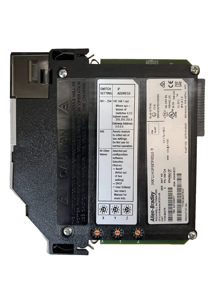 Allen-Bradley 1756-EN2TR ControlLogix Ethernet/IP PLC Communication ...