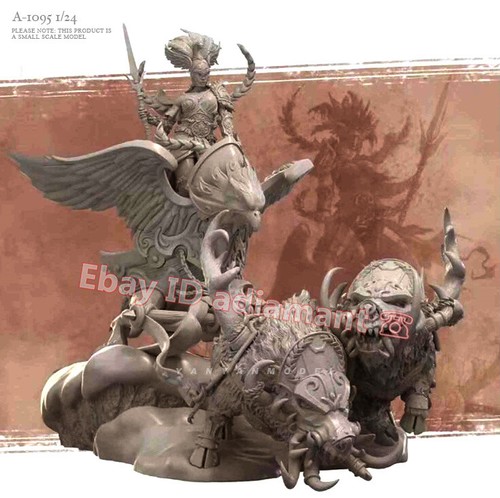 God driving A-1095 1/24 Unpainted Unassembled Resin Figure Model Kits 3 ...