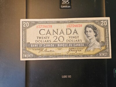 1954 Devil's Face $20 Dollar Bank of Canada Banknote DE5758650 F-VF | eBay
